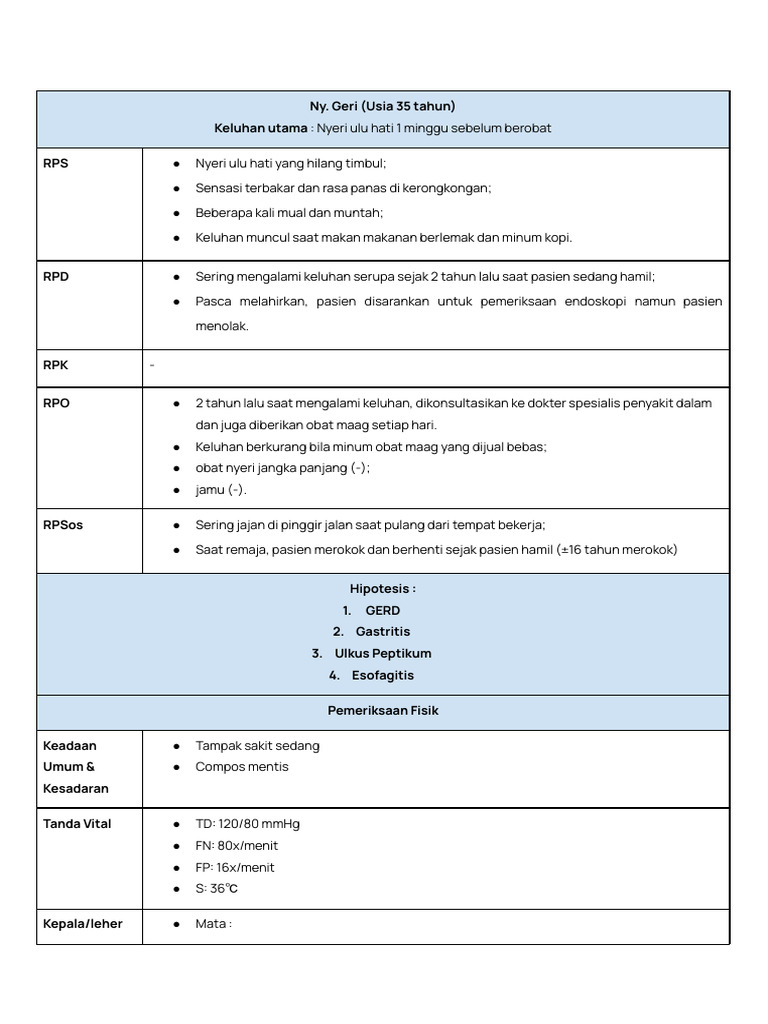 Ovc Case 1 - Gerd | PDF