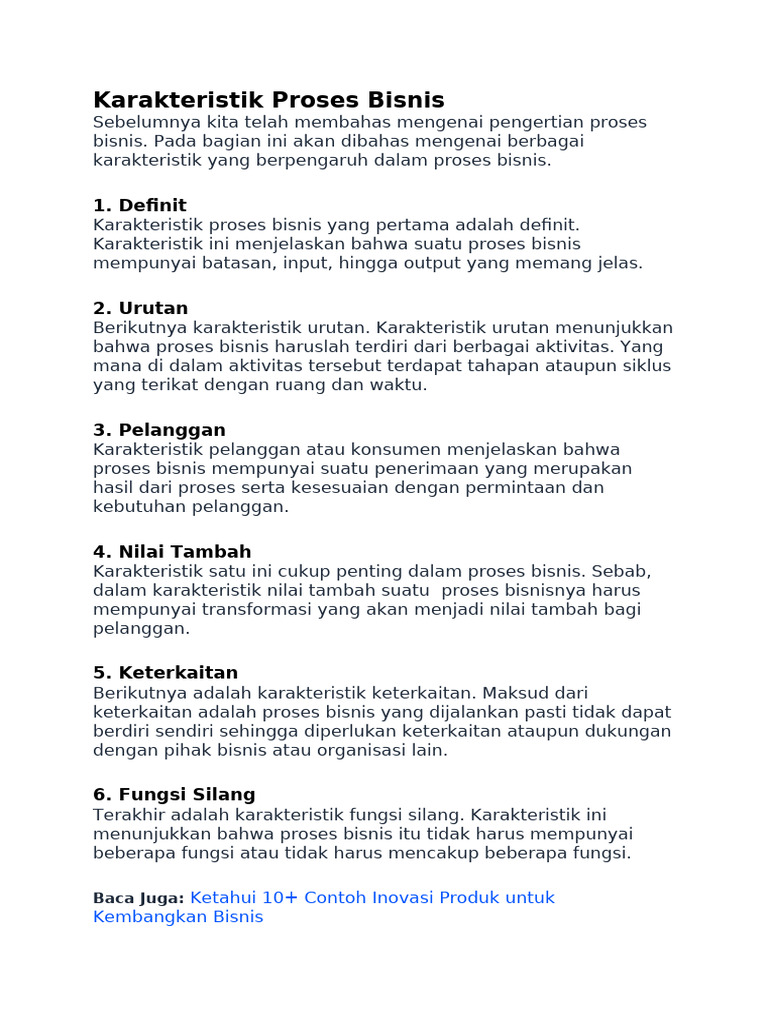Materi Pertemuan 1. Proses Bisnis Di Bidang TJKT | PDF