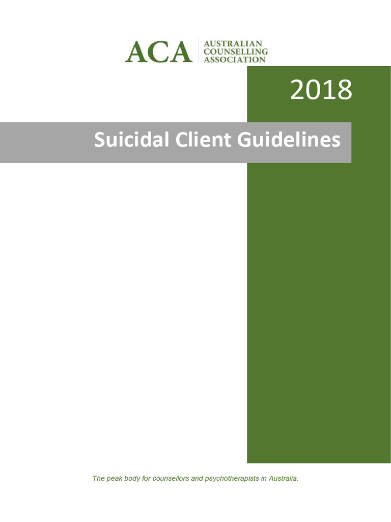 ACA Suicidal Client Guidelines | PDF