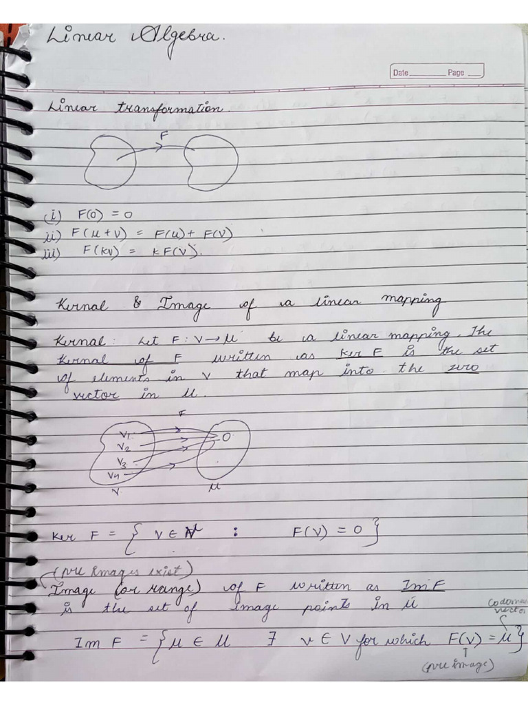 Linear Algebra Notes 3 | PDF