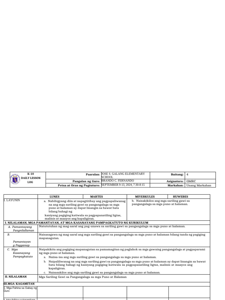 DLL GMRC4 Q1 W7 | PDF