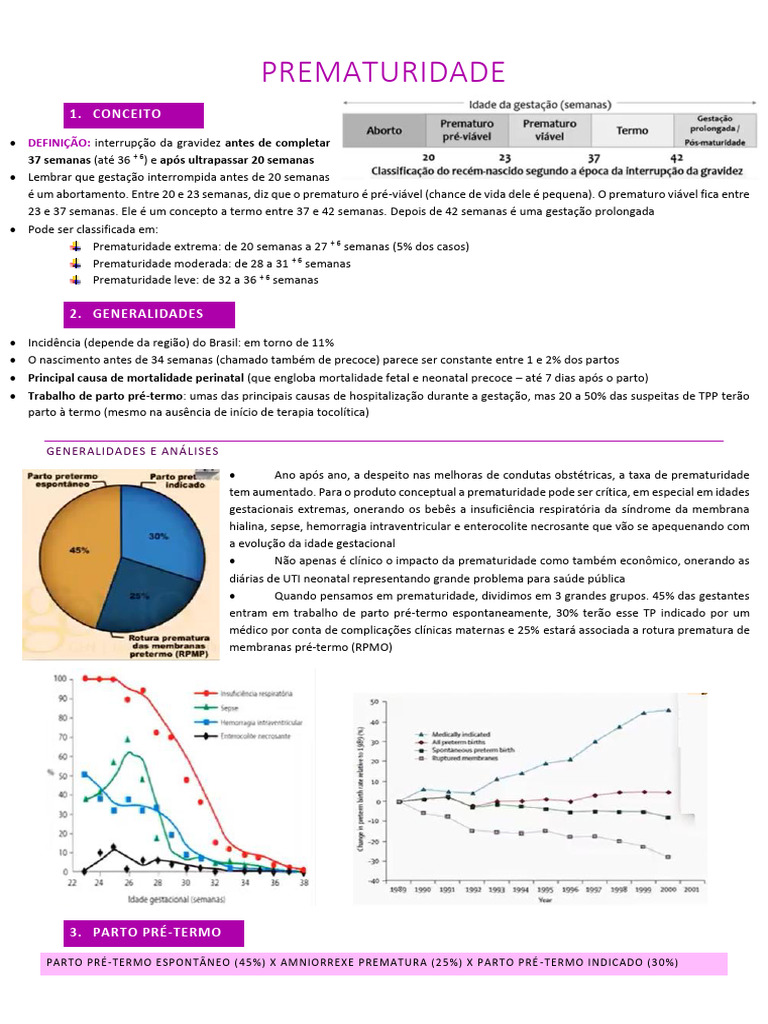 Aula 4 - Prematuridade + RPMO | PDF