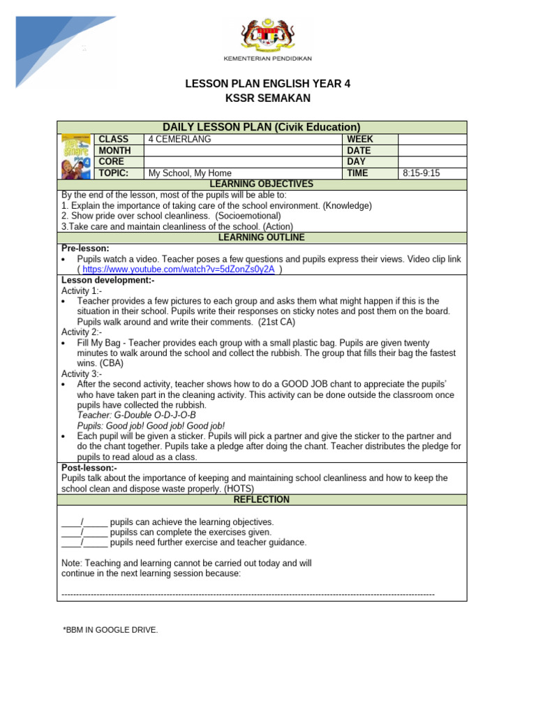 RPH BI THN 4 NEW 17 - Civic Education | PDF