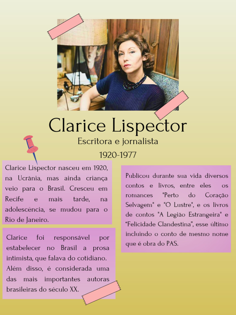 Clarice Lispector Mini Biografia | PDF