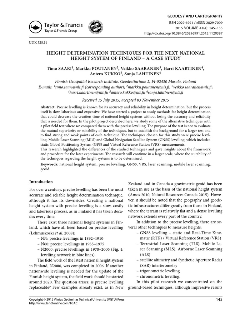Height Determination Techniques For The Next Natio | PDF
