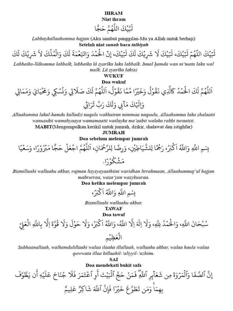 Doa Haji-Umrah | PDF