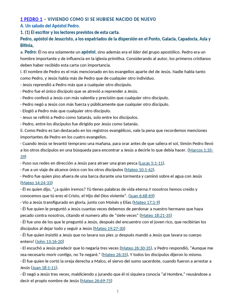 1 Pedro 1 | PDF | Salvación | Jesús