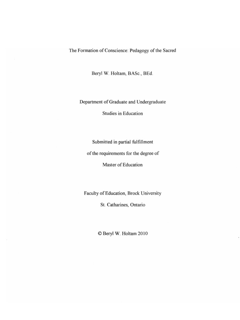 Conscience Formation | PDF