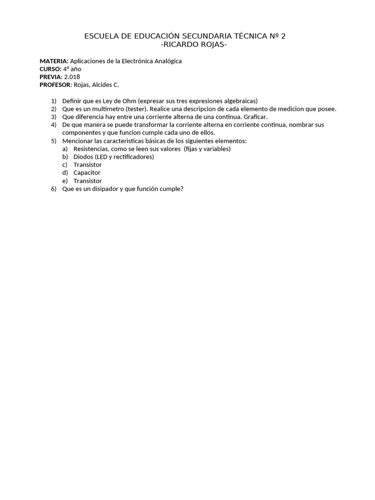 Analogica Tec 2 | PDF
