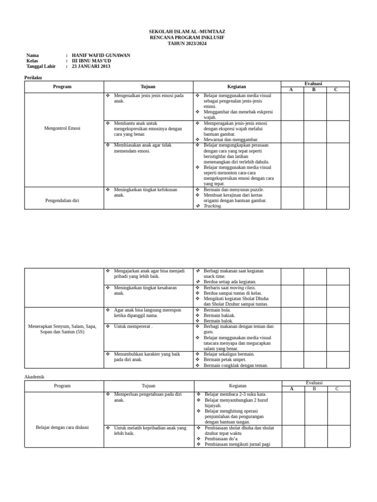 Rancangan Desain Program | PDF