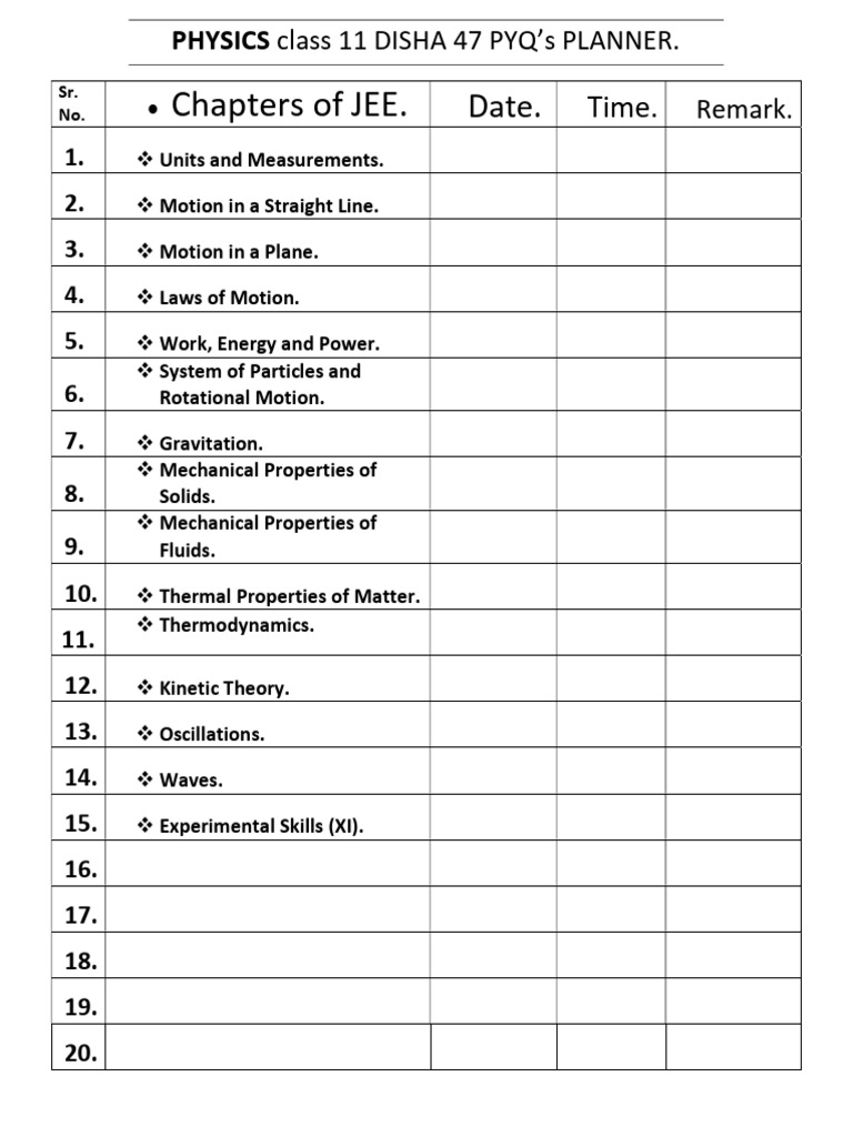 Physics Class 11 | PDF