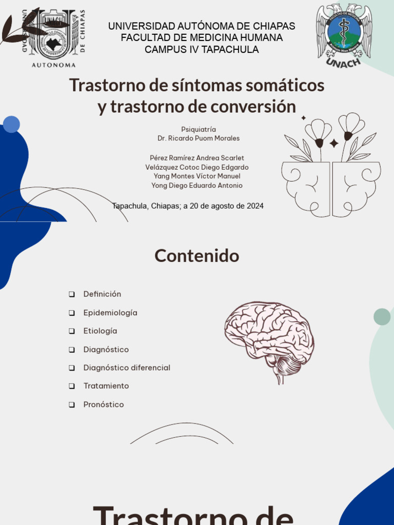 Trastorno de Síntomas Somáticos y de Conversión | PDF