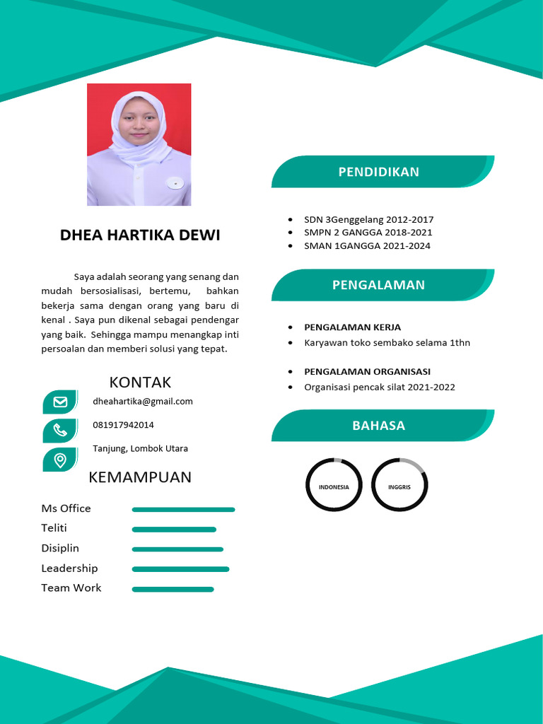 CV Dhea Hartika Dewi | PDF