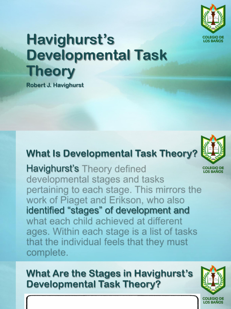 Havighurst's Developmental Task Theory | PDF | Developmental Psychology ...