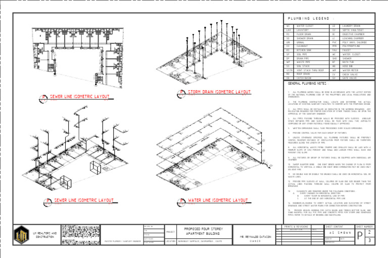 Sewer Line Isometric Layout P Storm Drain Isometric Layout P | PDF