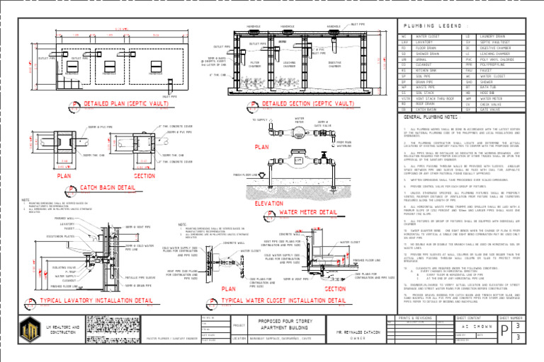 Detailed Plan (Septic Vault) P Detailed Section (Septic Vault) P | PDF