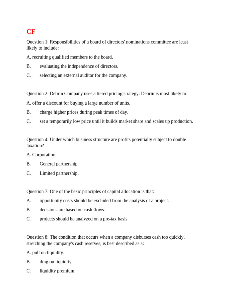 Test 3 PM A | PDF