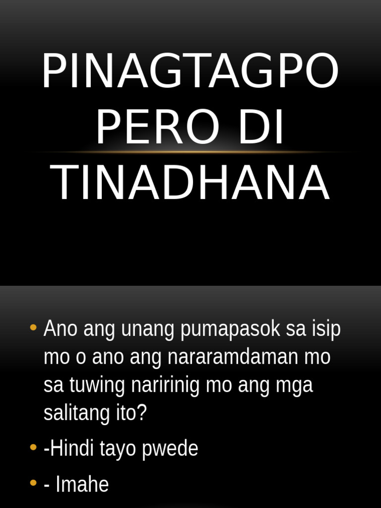 Pinagtagpo Pero Di Tinadhana Abiiii | PDF Pinagtagpo Pero Di Tinadhana Abiiii | PDF