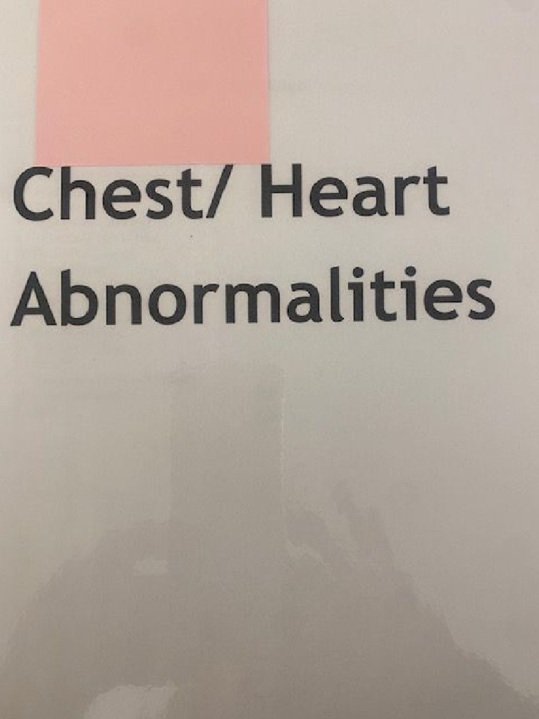 Chest Heart Abnormalities 1 | PDF