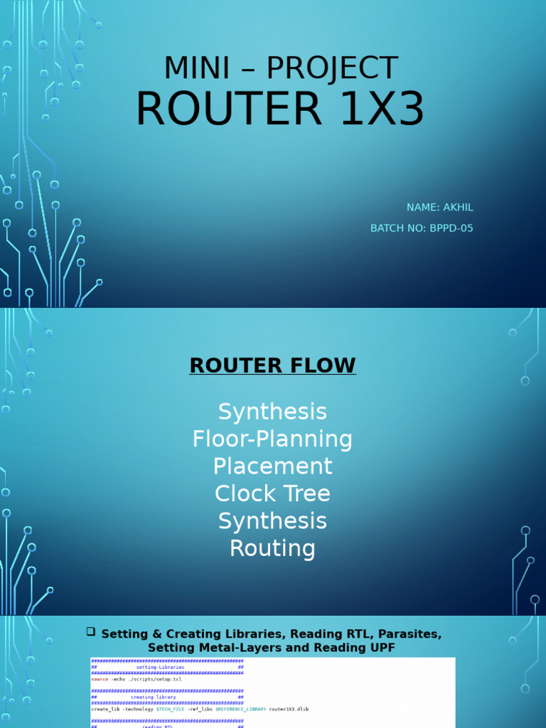 Akhil Router Ppt2 | PDF
