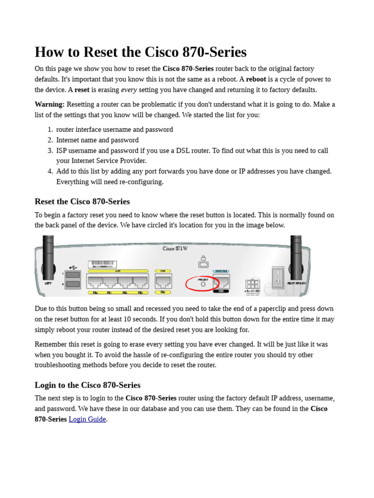 Cisco 870 | PDF