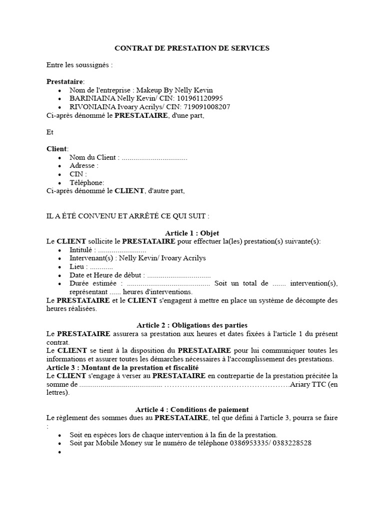Contrat | PDF