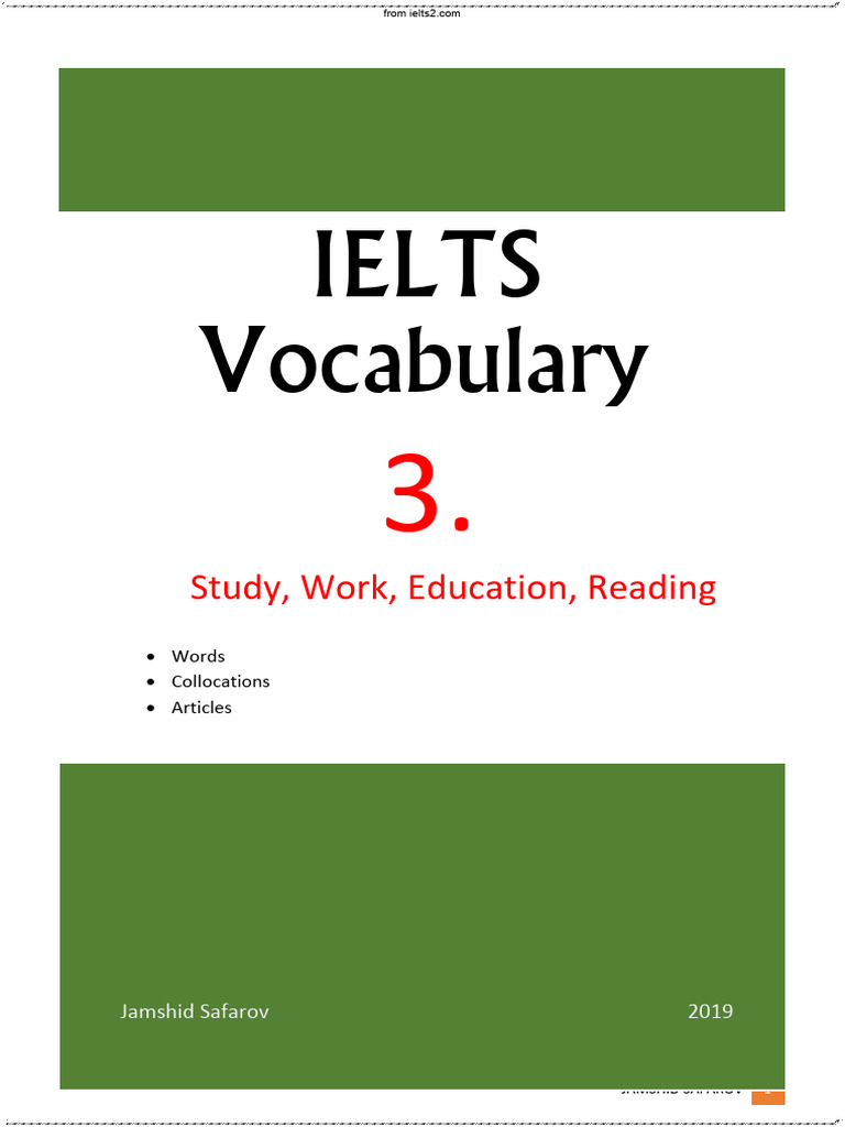 IELTS Vocabulary Topic Based 3 | PDF