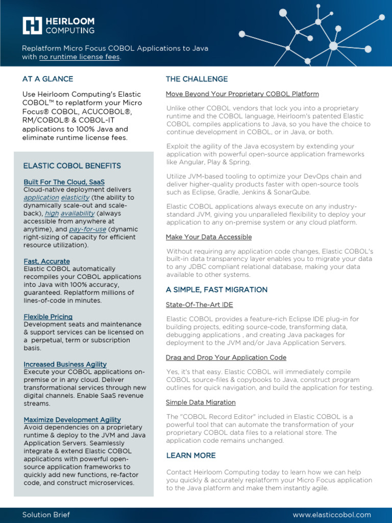 Elastic-COBOL-Solution-Brief | PDF Elastic-COBOL-Solution-Brief | PDF