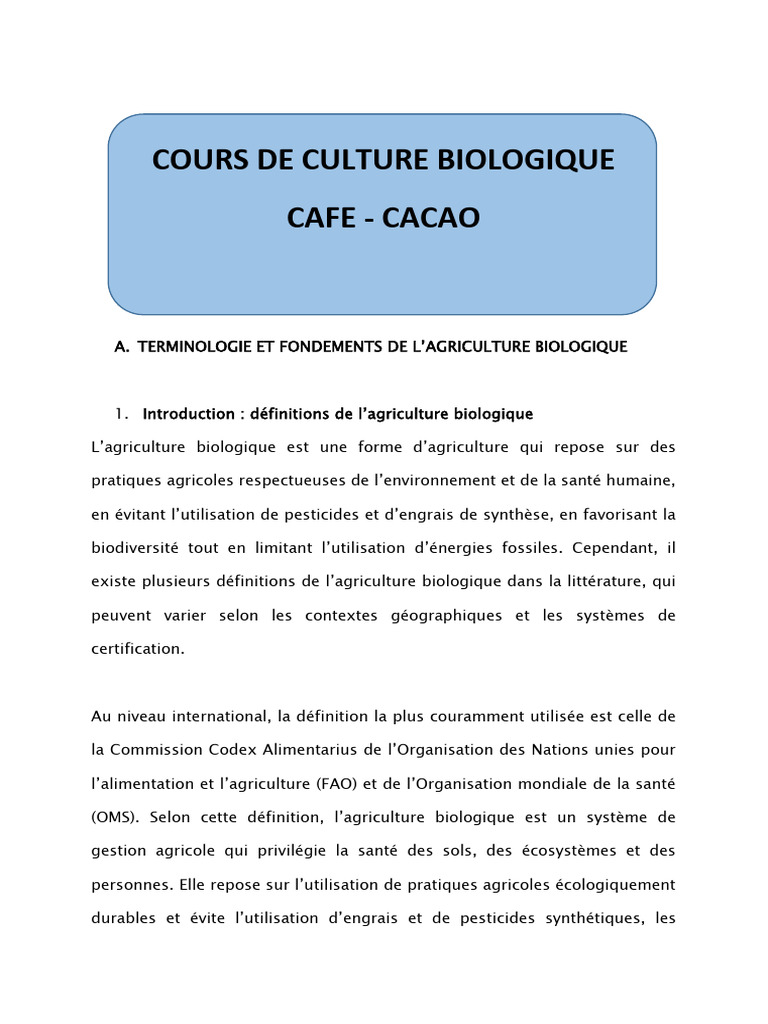 Culture Biologique | PDF