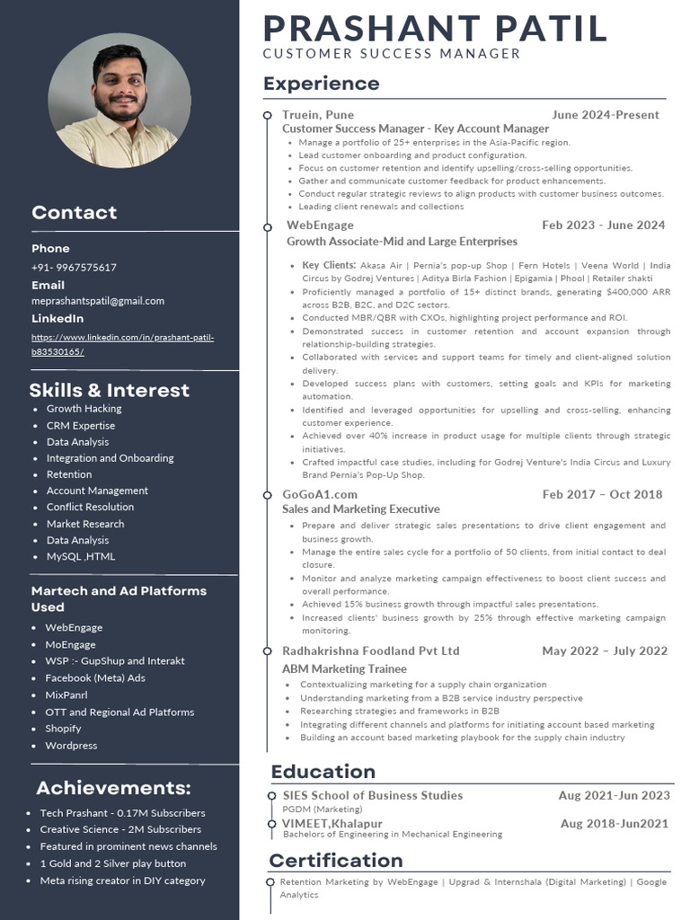 Prashant Patil Resume | PDF