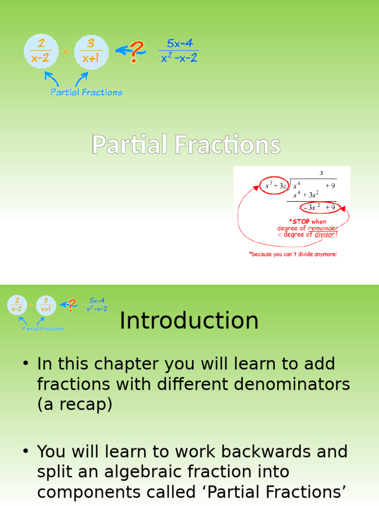 1 Partial Fractions1 | PDF