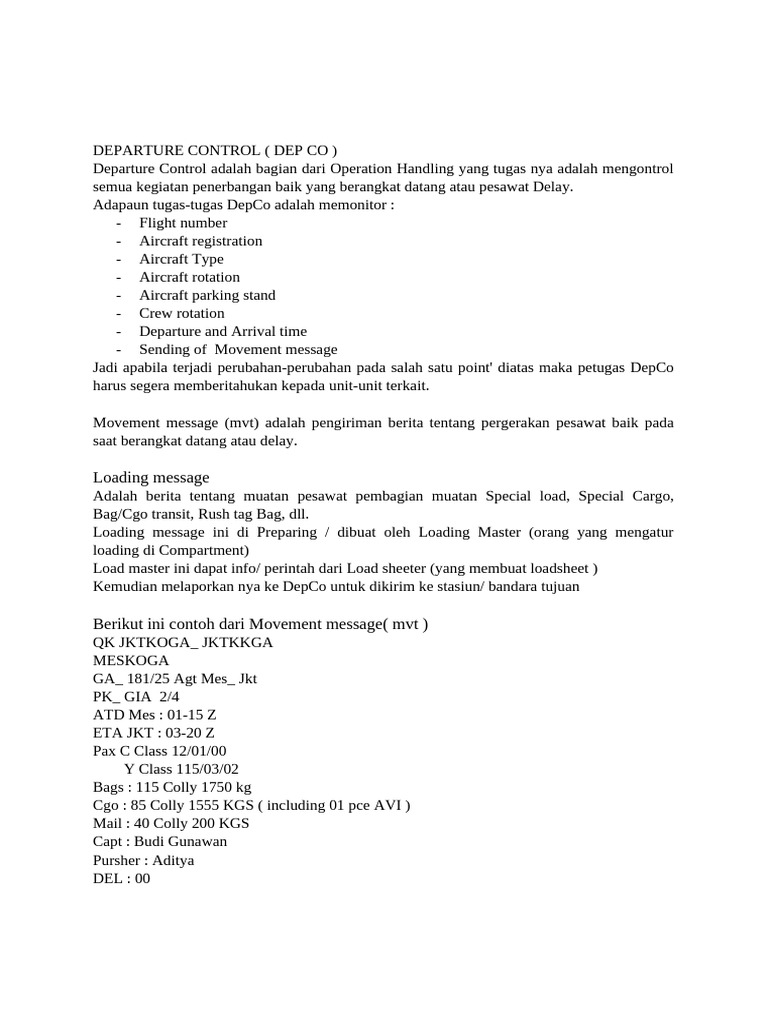 Departure Control | PDF