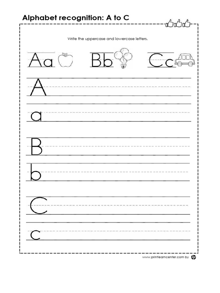 Class 01 Alphabet Recognition | PDF