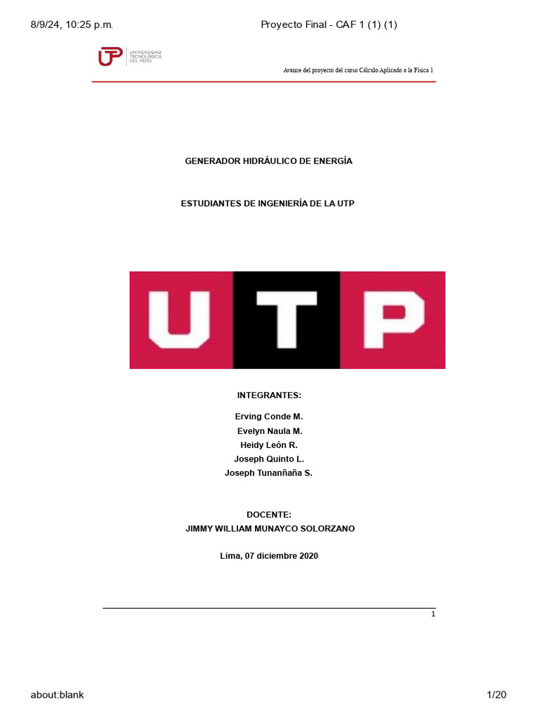 Proyecto Final - CAF 1 (1) (1) | PDF