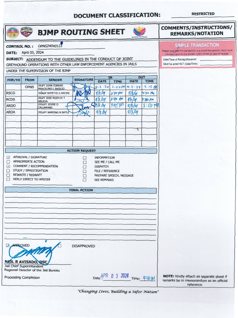 133imp Routing Sheet: Document Classification | PDF | National Security ...