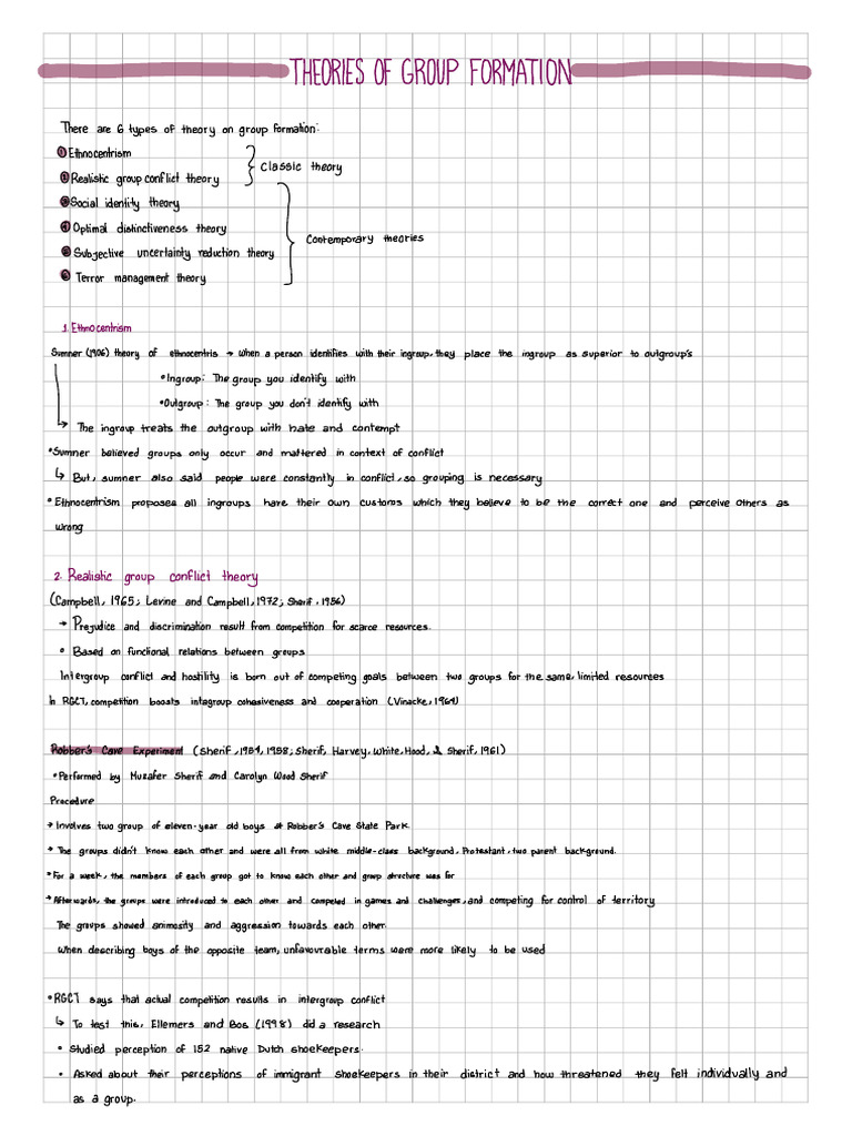 1 Theories of Group Formation | PDF