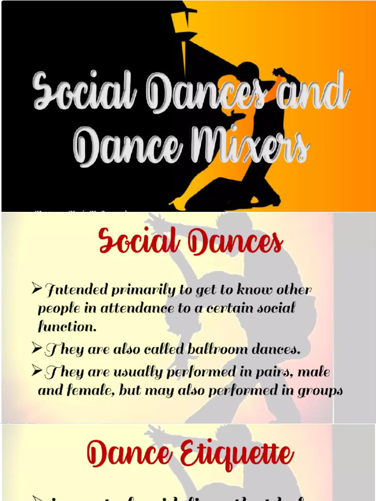 Social Dances and Dance Mixers | PDF