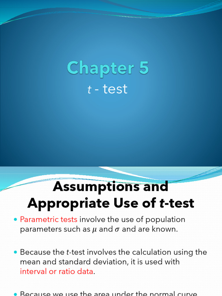 T - Test | PDF