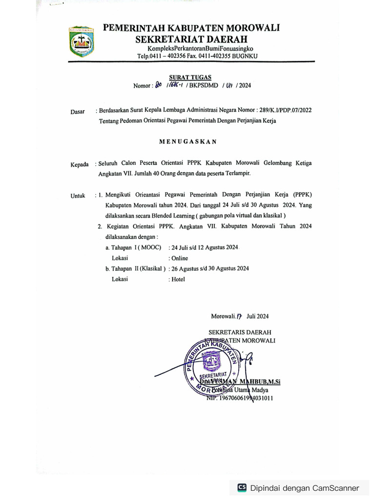 Surat Tugas Orientasi Pdf