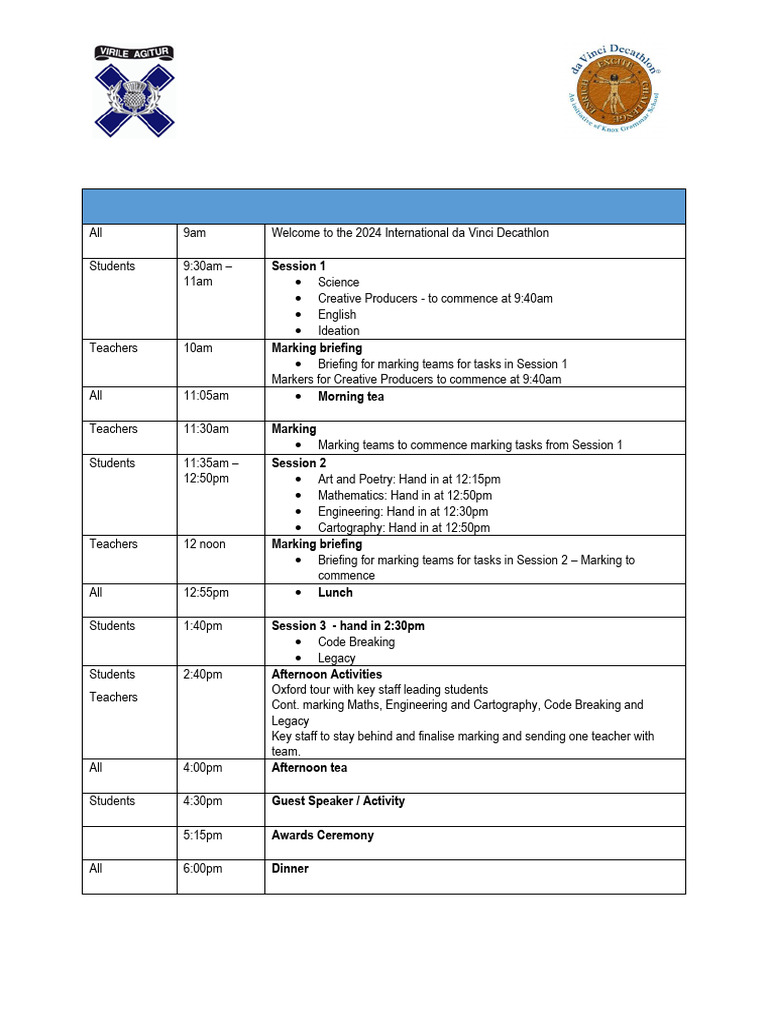 Decathlon Competition Program 2024 FINAL UFrY1Mb | PDF