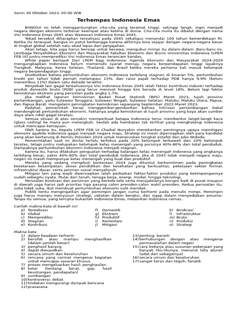 Editorial - 12 - Remedial Kuis - Media Indonesia | PDF