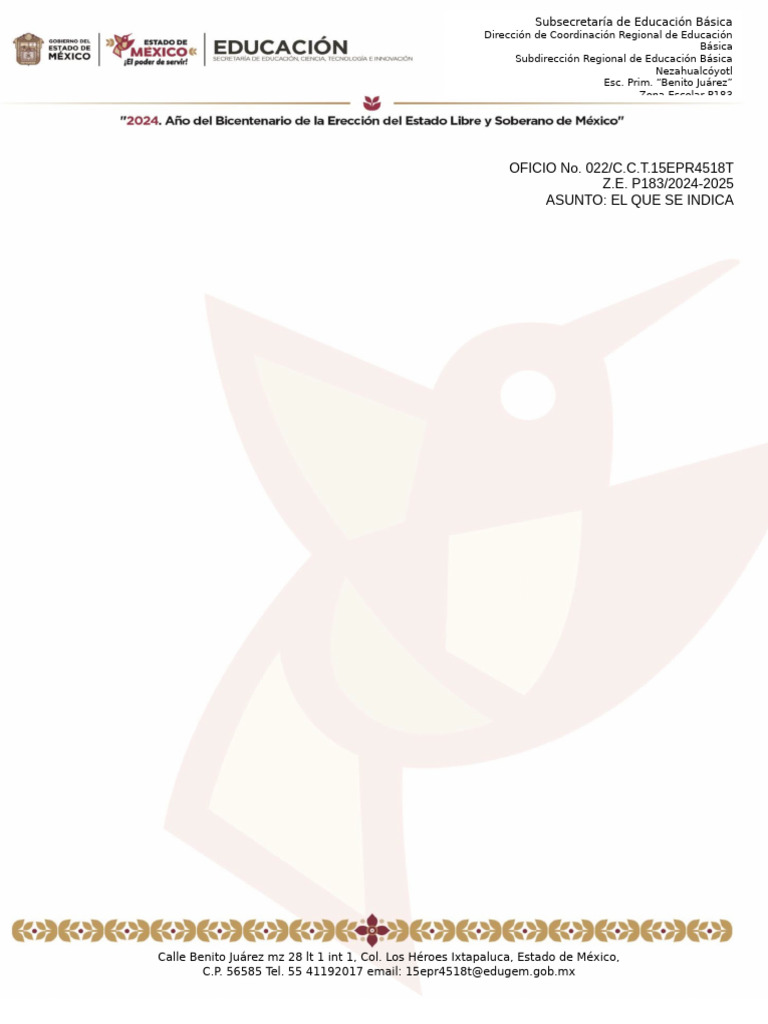 Machote Estado de Mexico | PDF