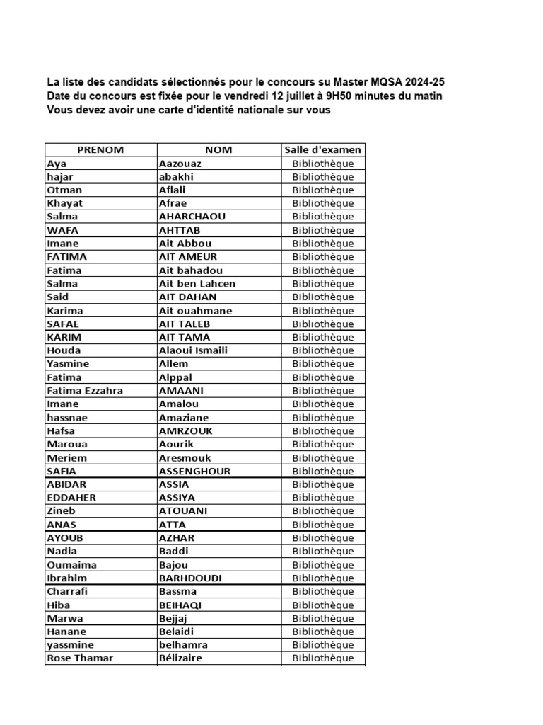 MQSA_2024_2025 | PDF
