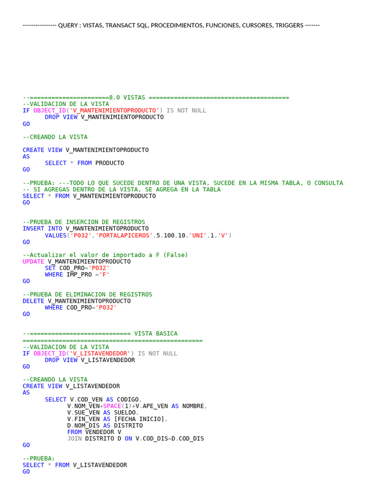 C2024 - Taller 08 - Transact - Function - Procedure-Transacction - T-SQL | PDF