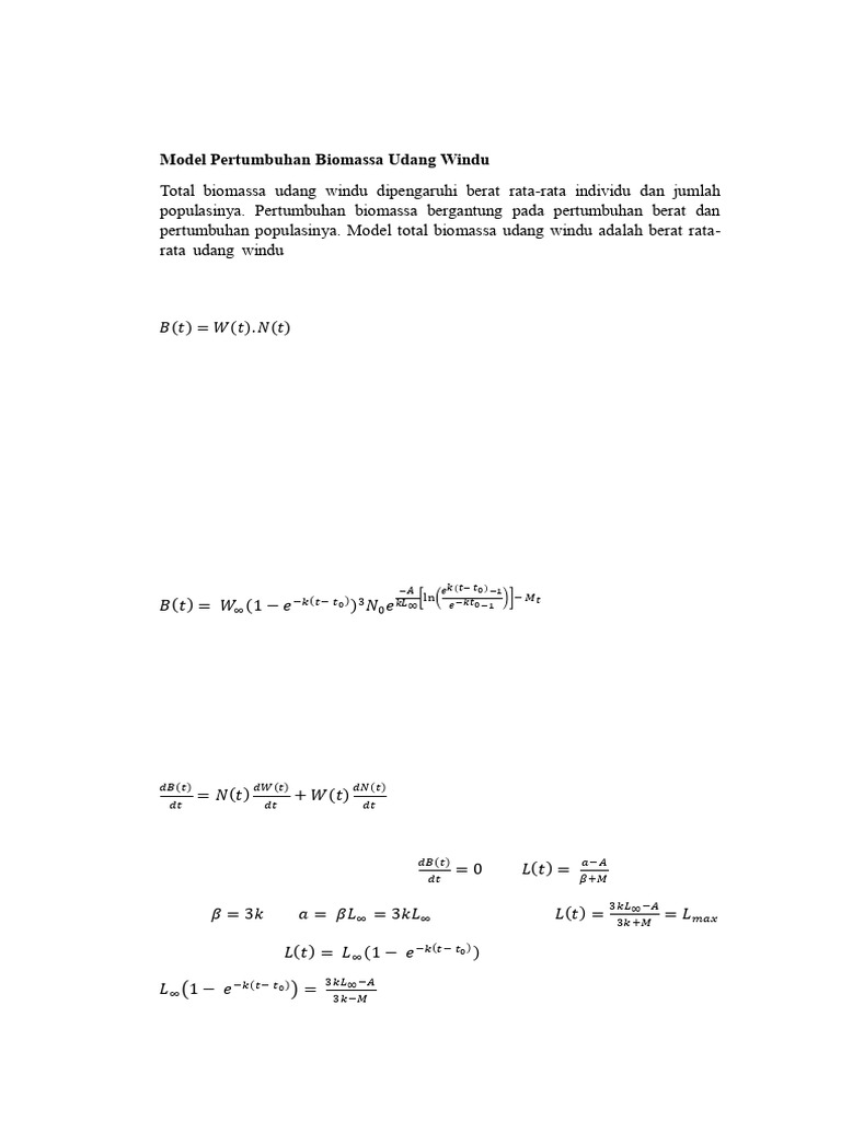 Rangkuman Pemodelan Matematika 71 - 74 | PDF