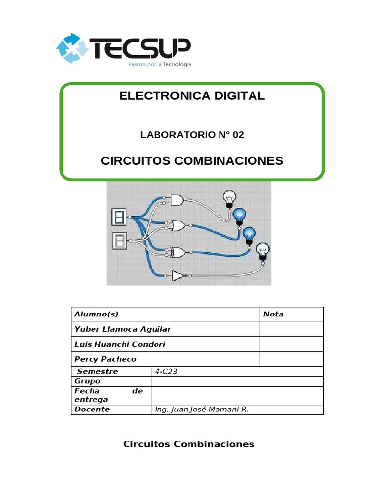 Lab. 02 - Logica Combinacional - 2024-2 | PDF