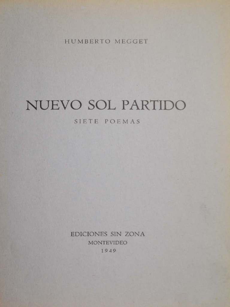 Nuevo Sol Partido, Humberto Megget | PDF