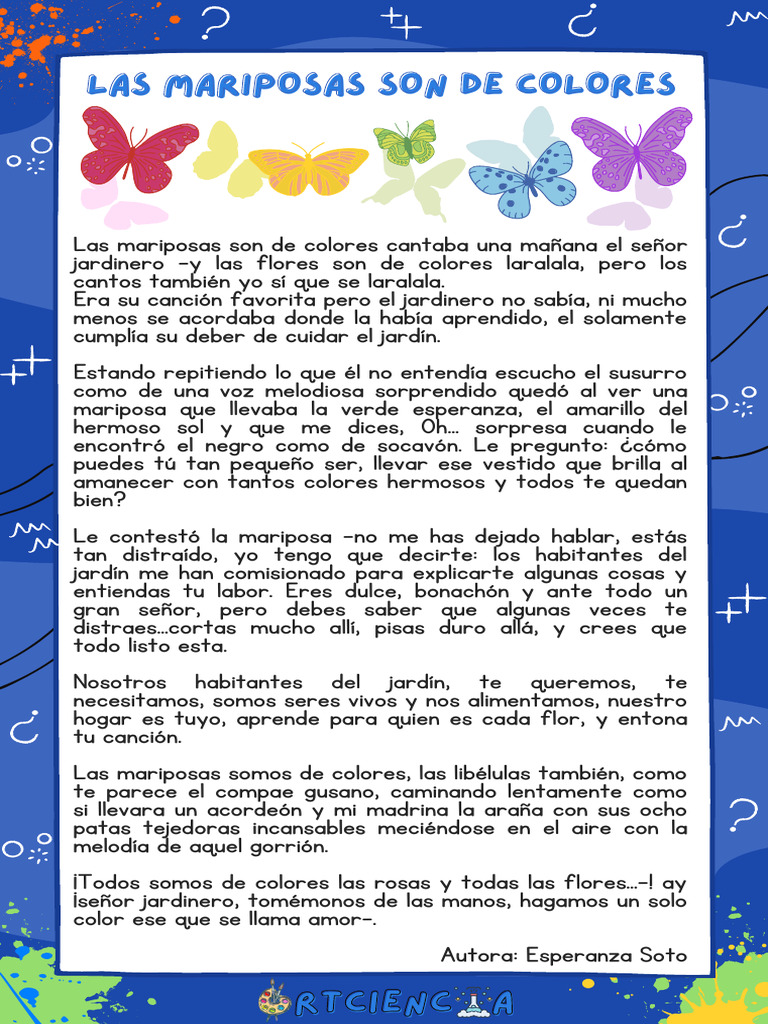 Cuento Mariposas de Colores | PDF