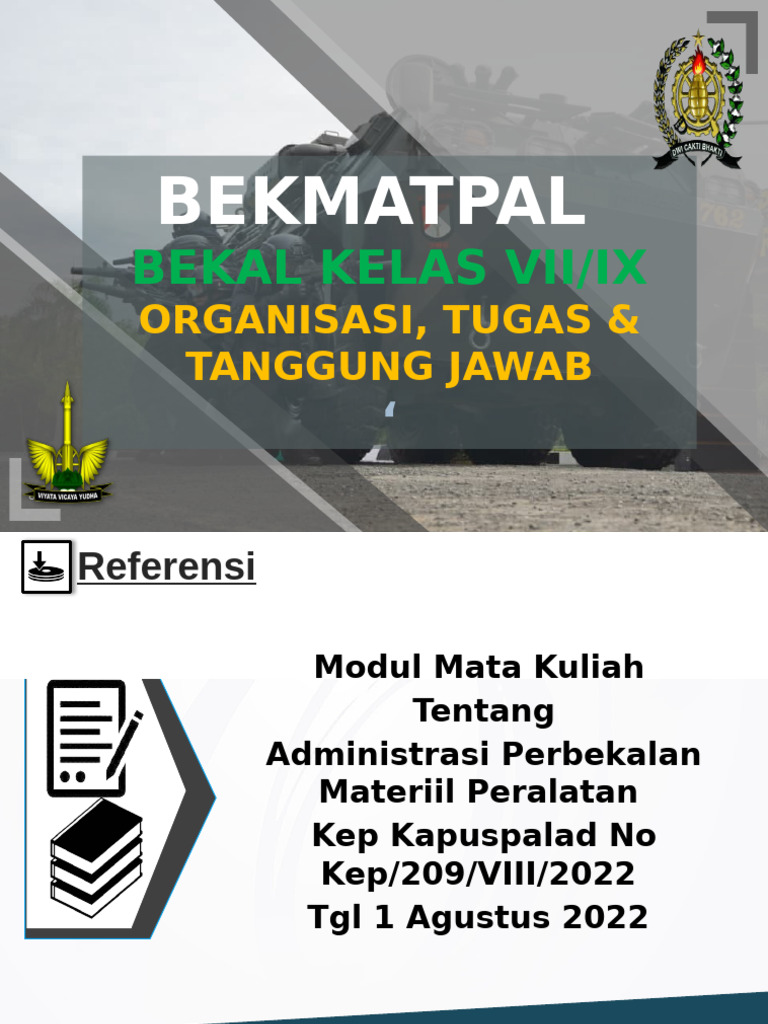 2 Orgas Dan Tanggung Jawab Bekal Kelas Vii & Ix | PDF