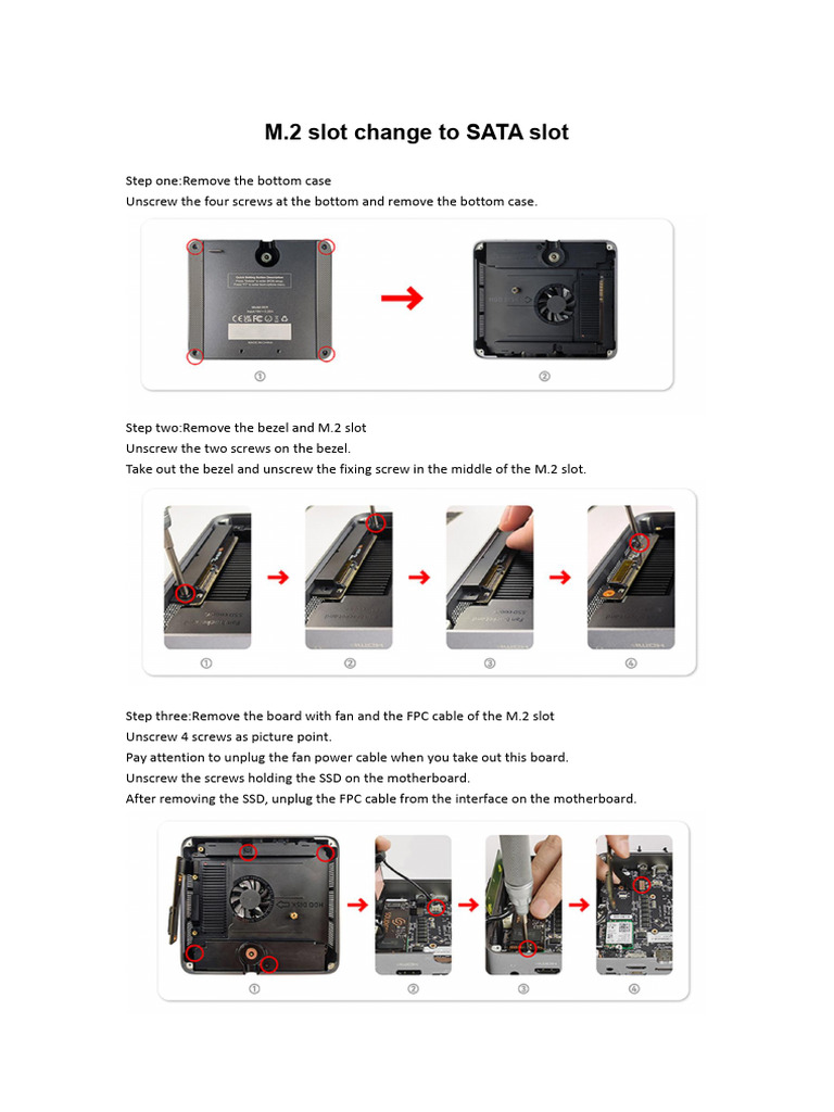 M.2 Slot Change To SATA Slot | PDF